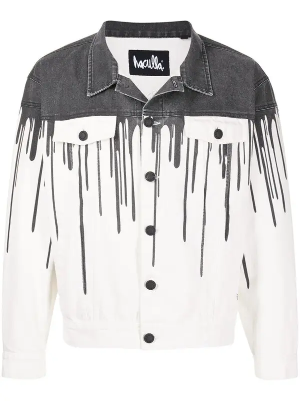 HACULLA. Dripping-paint Denim Jacket - White
