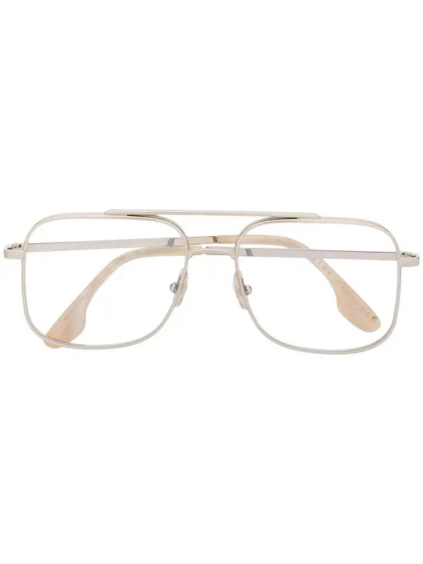 Victoria Beckham Oversized Pilot-frame Sunglasses - Gold