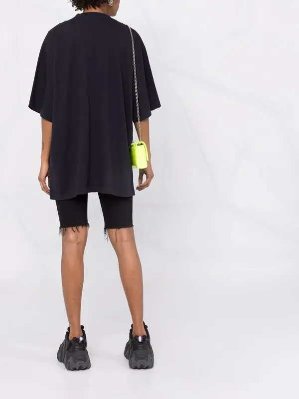Balenciaga No Comment Oversized T-Shirt - Blue | Editorialist