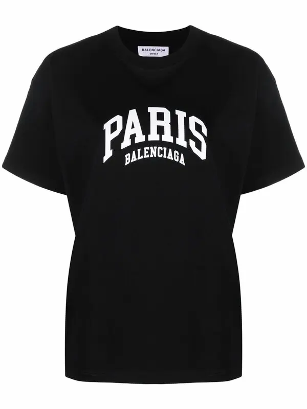すぐ届く BALENCIAGA バレンシアガ ロゴ CITIES PARIS Tシャツ Balenciaga Cities Paris T-Shirt In Black - 40% Off