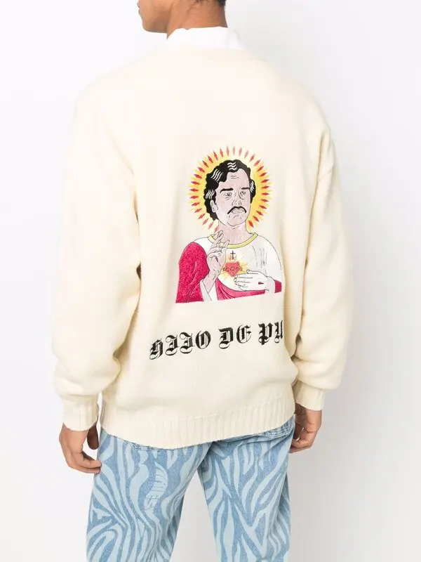 WACKO MARIA Embroidered Knit Cardigan