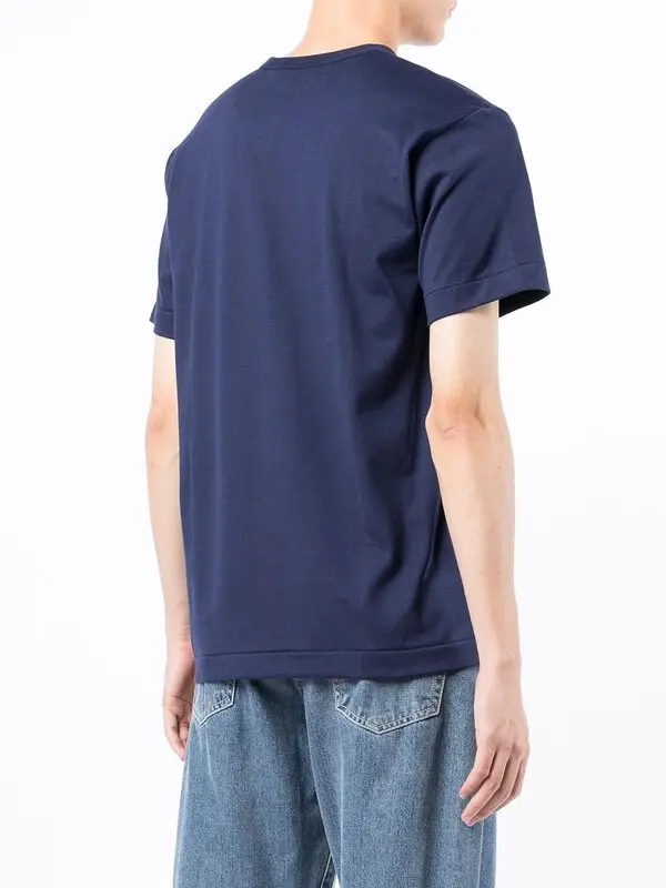 Play Comme Des Garcon Logo-print Short-sleeve T-shirt - Blue