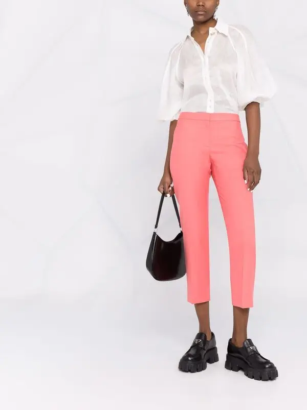 Alexander McQueen Mid-rise Cropped Trousers