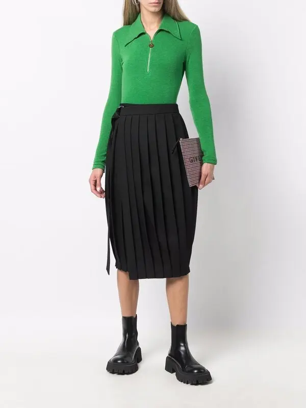 AMI Paris Mid-length Pleated Skirt