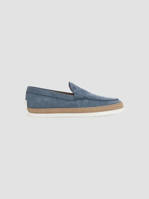 TOD'S Suede Tv Espadrilles - Light Blue