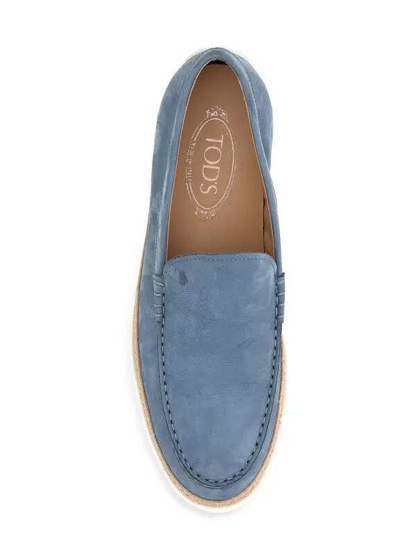 TOD'S Suede Tv Espadrilles - Light Blue