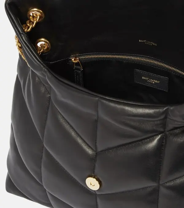Saint Laurent Puffer Medium Leather Shoulder Bag - Black