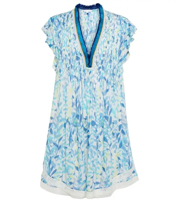 Poupette St Barth Sasha Printed Minidress - Blue