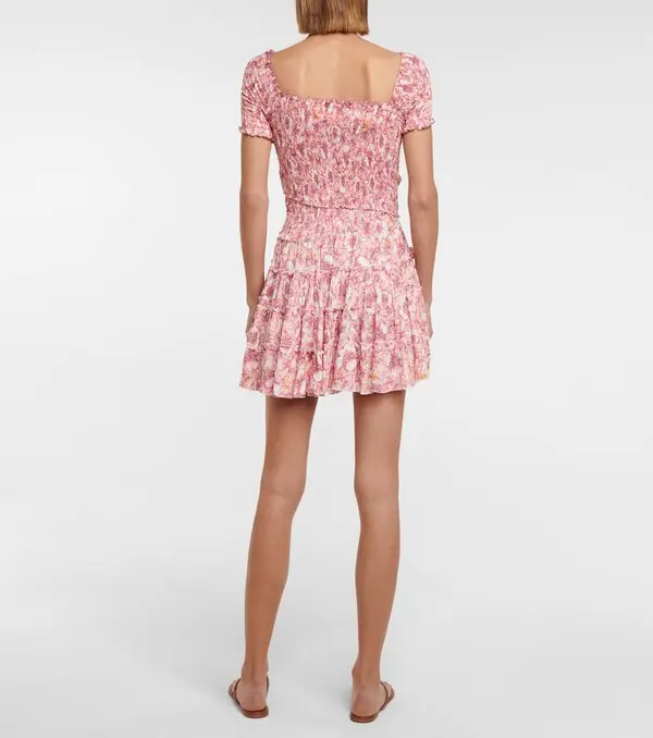 Poupette St Barth Soledad Printed Mini Dress - Pink