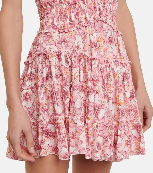 Poupette St Barth Soledad Printed Mini Dress - Pink