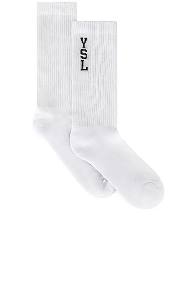 Saint Laurent Socks In White