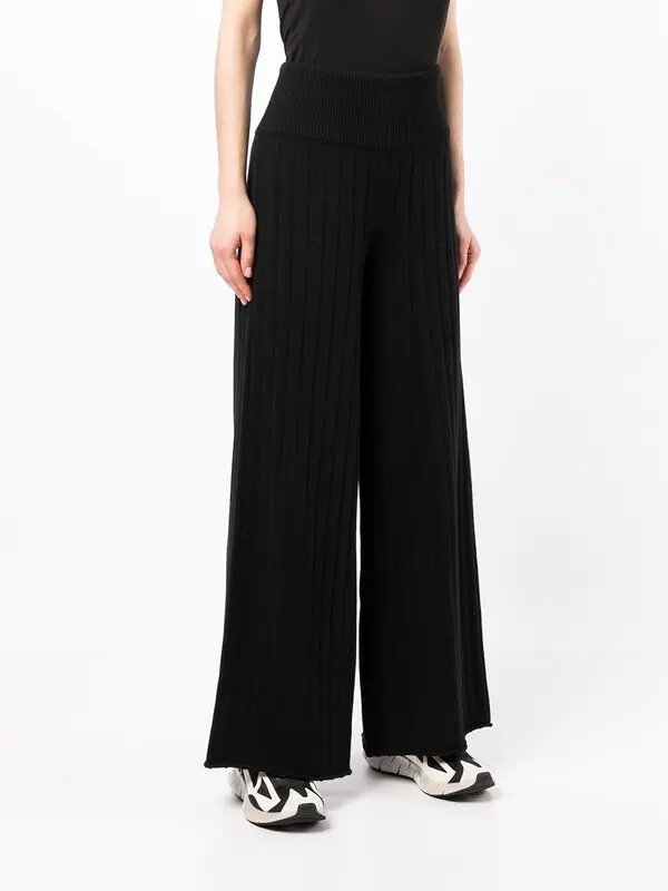 ONEFIFTEEN Ribbed Knit Flared Trousers