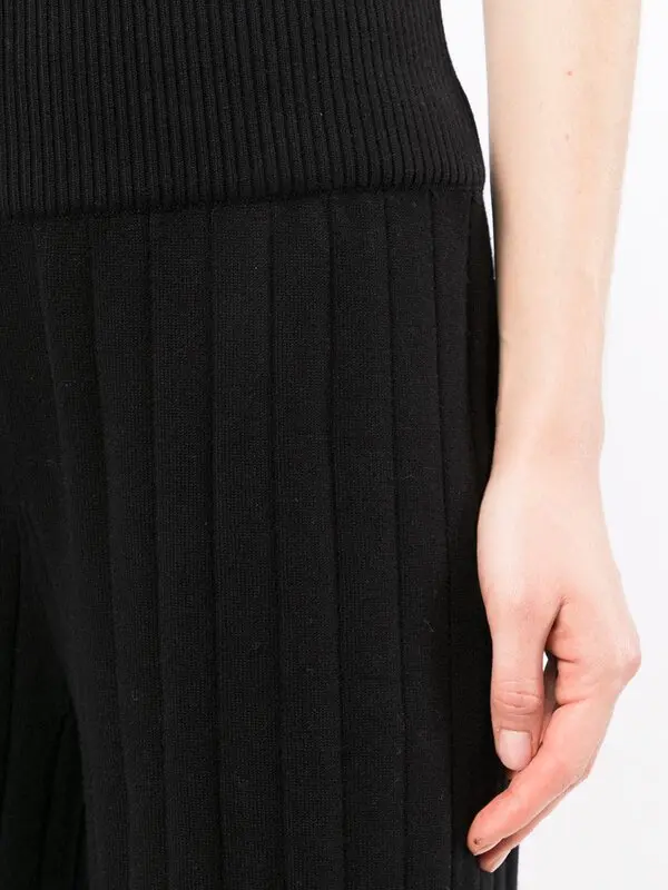 ONEFIFTEEN Ribbed Knit Flared Trousers
