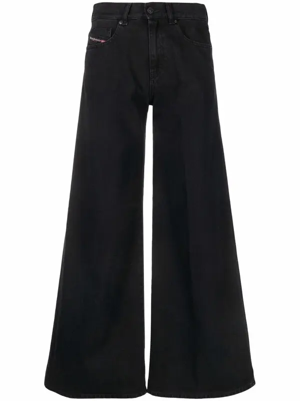 DIESEL® High-waisted Wide-leg Jeans - Black