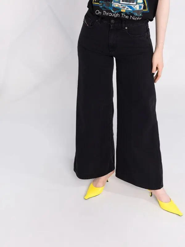 DIESEL® High-waisted Wide-leg Jeans - Black