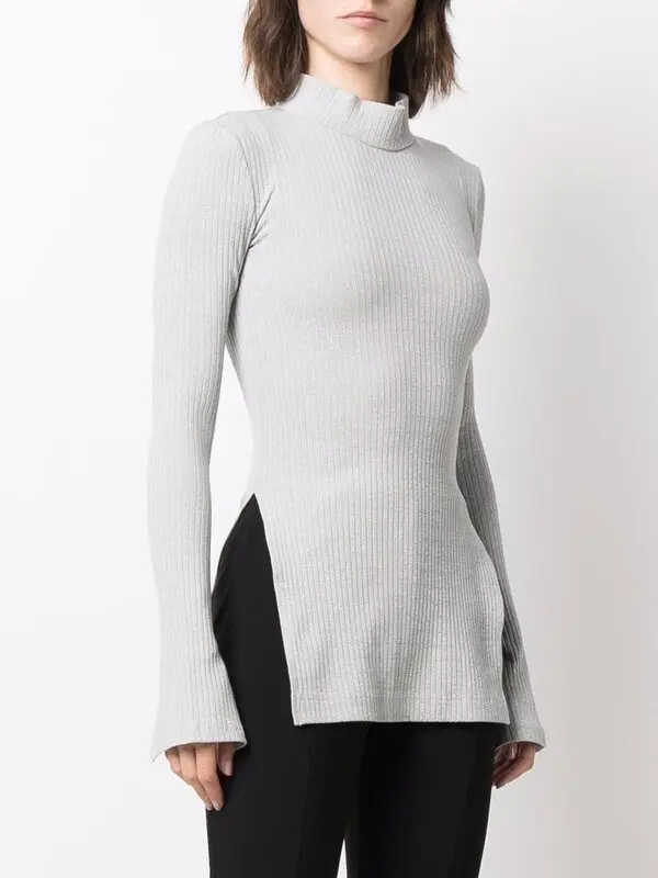 Helmut Lang Ribbed Knit Long-sleeve Top