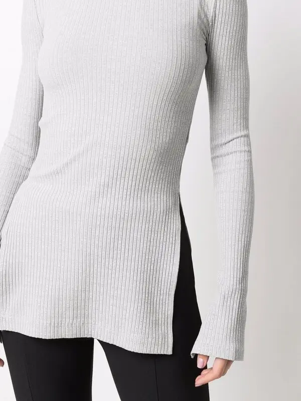 Helmut Lang Ribbed Knit Long-sleeve Top