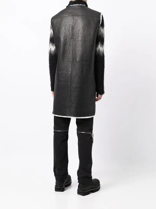 Rick Owens Contrasting Trim Leather Gillet