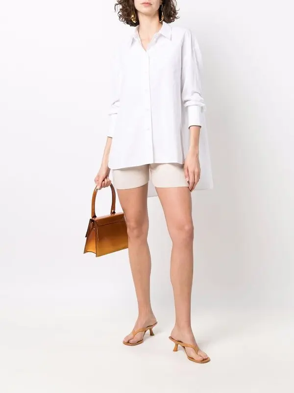 Jacquemus Le Short Arancia Ribbed Biker Shorts