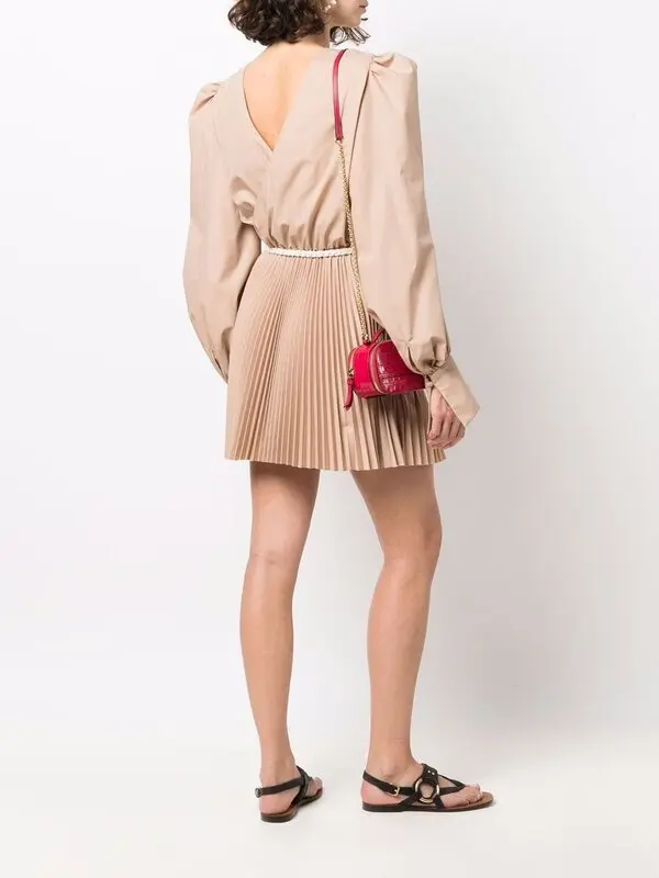 Federica Tosi Puff-shoulder Pleated Dress