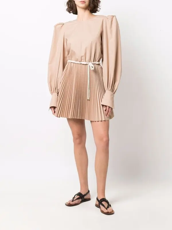 Federica Tosi Puff-shoulder Pleated Dress