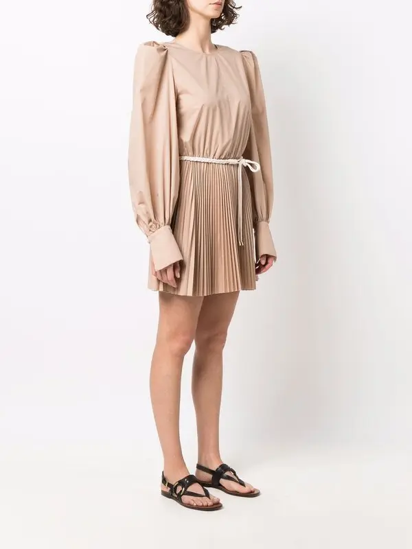 Federica Tosi Puff-shoulder Pleated Dress