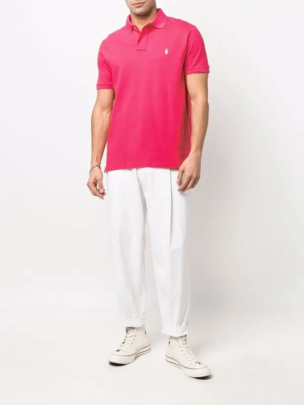 Polo Ralph Lauren Piqué Embroidered Polo Shirt - Pink