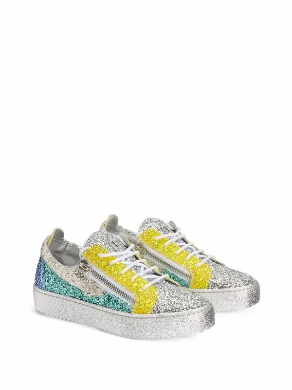 GIUSEPPE ZANOTTI Gail Glitter Sneakers - Grey