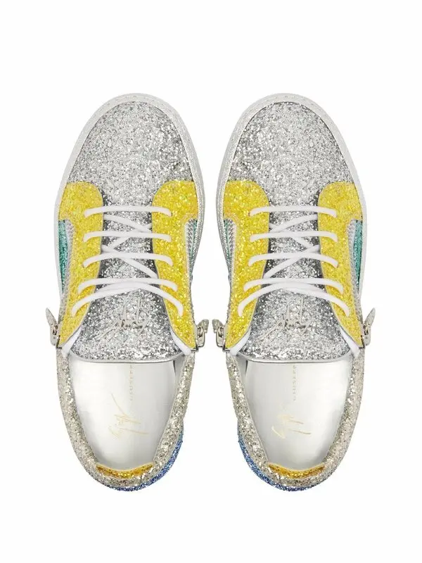 GIUSEPPE ZANOTTI Gail Glitter Sneakers - Grey