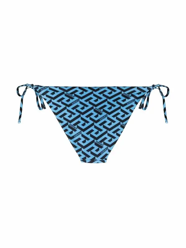 Versace Logo Bikini Bottom - Blue