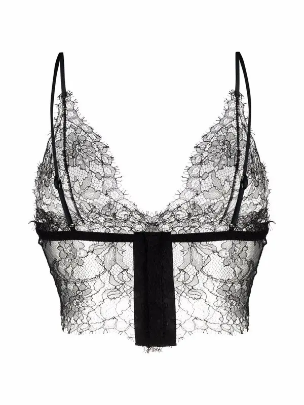Dolce & Gabbana Lace-panel Spaghetti-strap Bralette