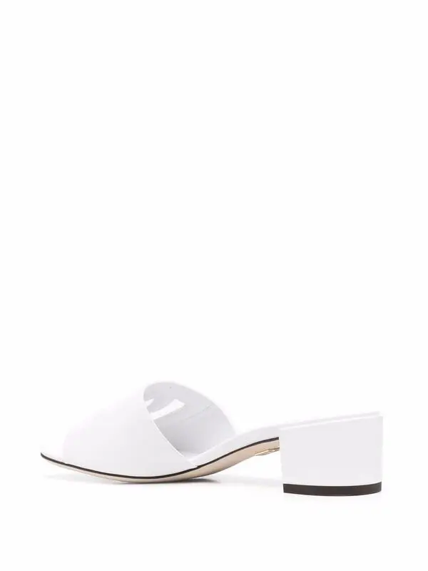 Dolce & Gabbana 40mm Dg-logo Mules - White