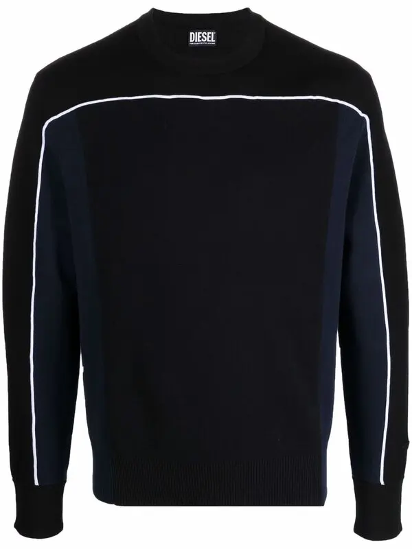 DIESEL® K-wichita Piped Sweatshirt - Black