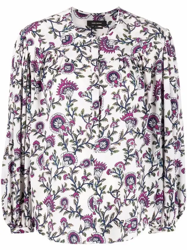 Isabel Marant Étoile Brunille Floral-print Blouse - White