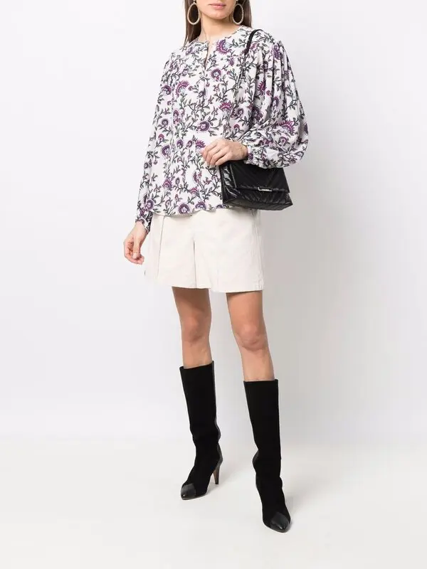 Isabel Marant Étoile Brunille Floral-print Blouse - White