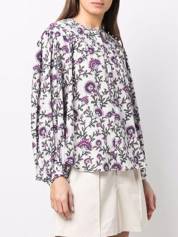 Isabel Marant Étoile Brunille Floral-print Blouse - White