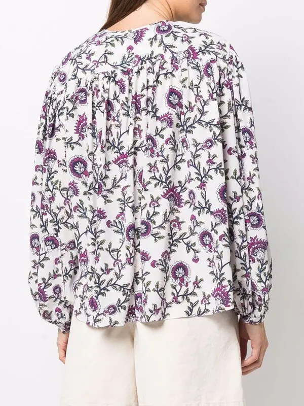 Isabel Marant Étoile Brunille Floral-print Blouse - White