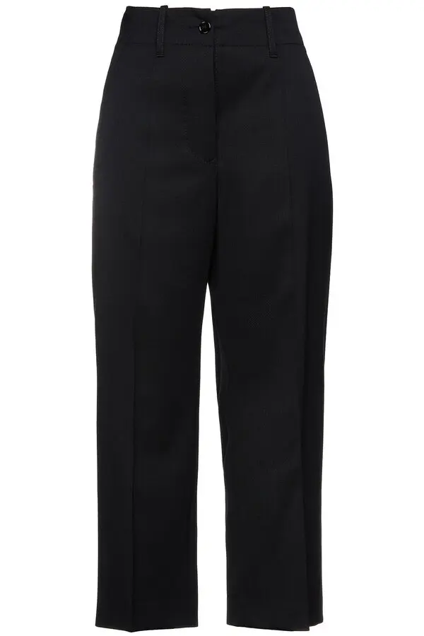 MAISON MARGIELA Cropped Twill Straight-leg Pants - Black