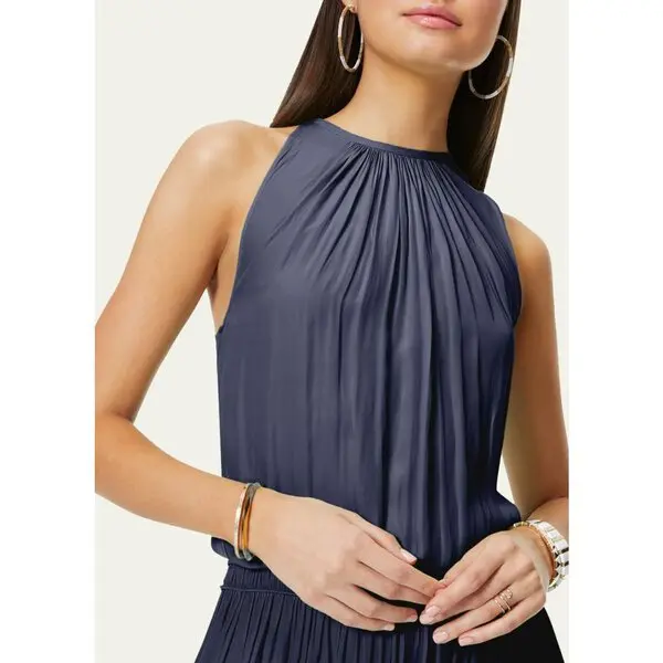 Ramy Brook Audrey Sleeveless Blouson Midi Dress - Navy