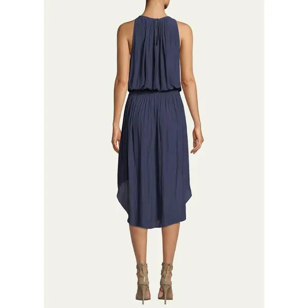 Ramy Brook Audrey Sleeveless Blouson Midi Dress - Navy