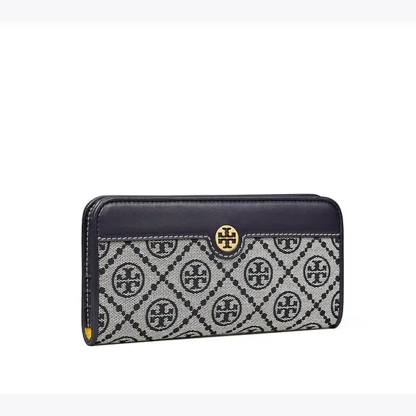 Tory Burch T Monogram Zip Slim Wallet