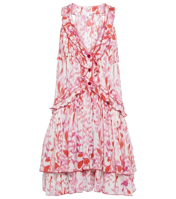 Poupette St Barth Mae Printed Mini Dress - Pink