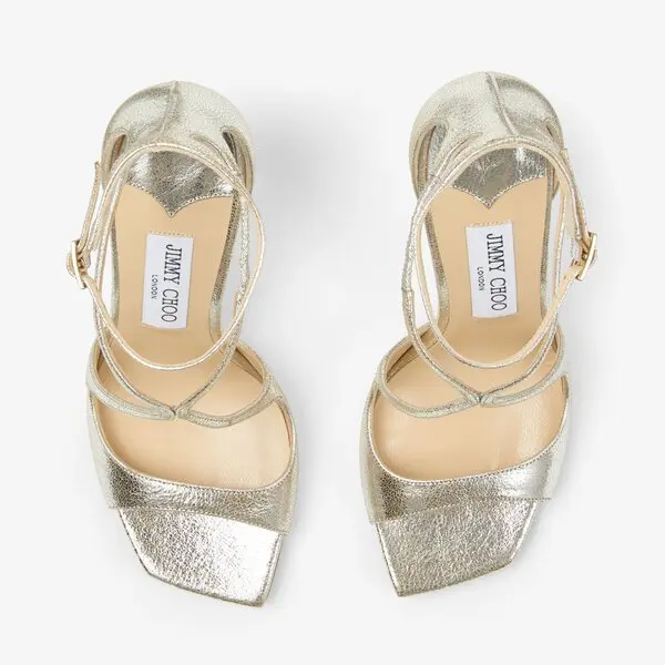 JIMMY CHOO Azia 95 Glitter Sandals - Silver
