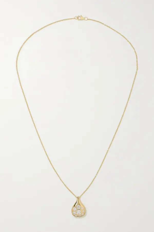 Brent Neale Petal Medium 18-karat Diamond Necklace - Gold
