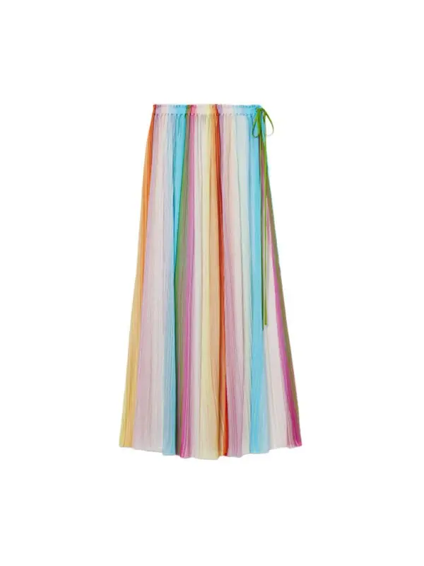 Missoni Striped Crochet-knit Wrap Midi Skirt