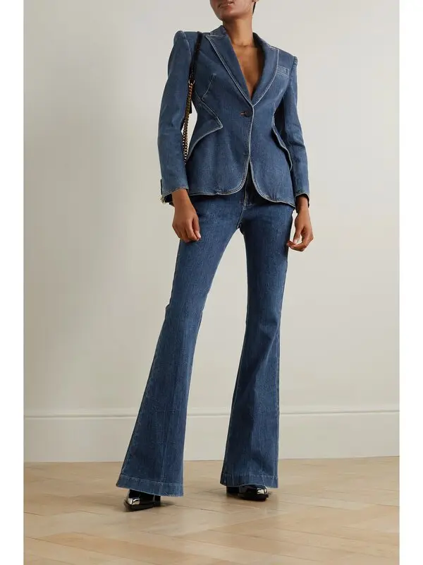 Alexander McQueen Denim Blazer - Blue