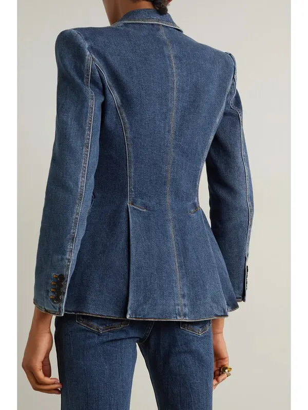 Alexander McQueen Denim Blazer - Blue