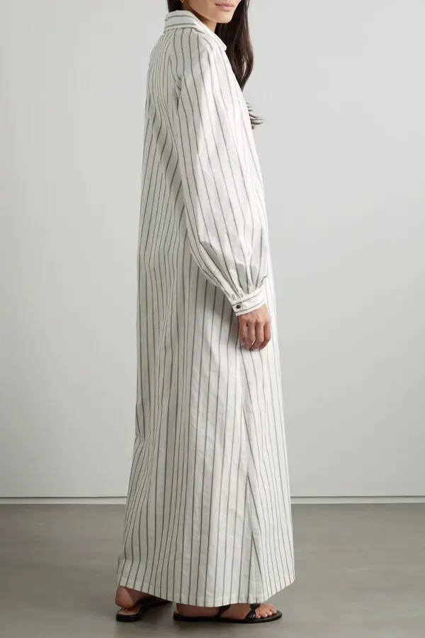 Zeus+dione Aiolos Striped Cotton-poplin Kaftan