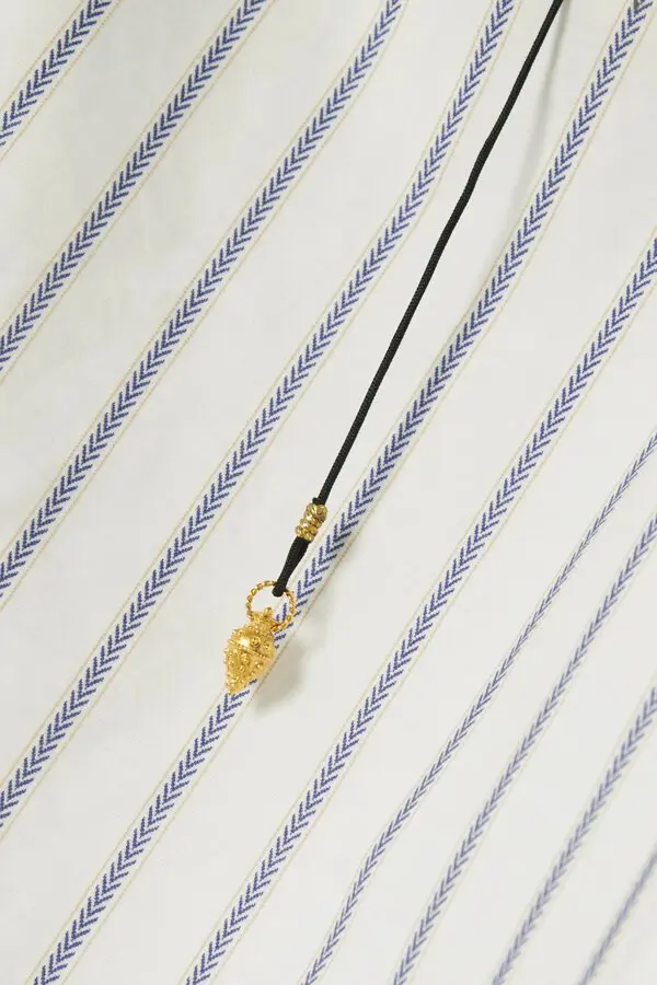 Zeus+dione Aiolos Striped Cotton-poplin Kaftan