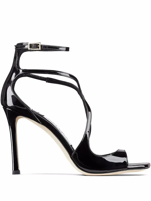 JIMMY CHOO Azia 95 Patent Leather Sandals